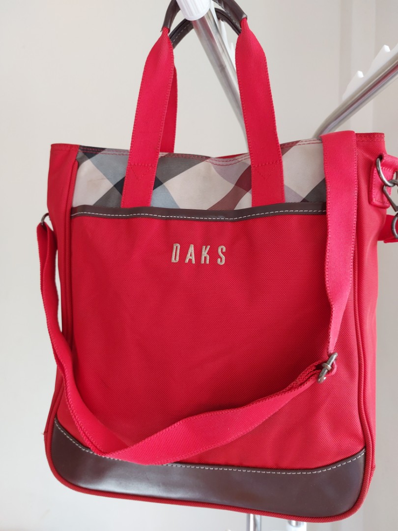 DAKS 2way red bag, Women's Fashion, Bags & Wallets, Cross-body Bags on ...
