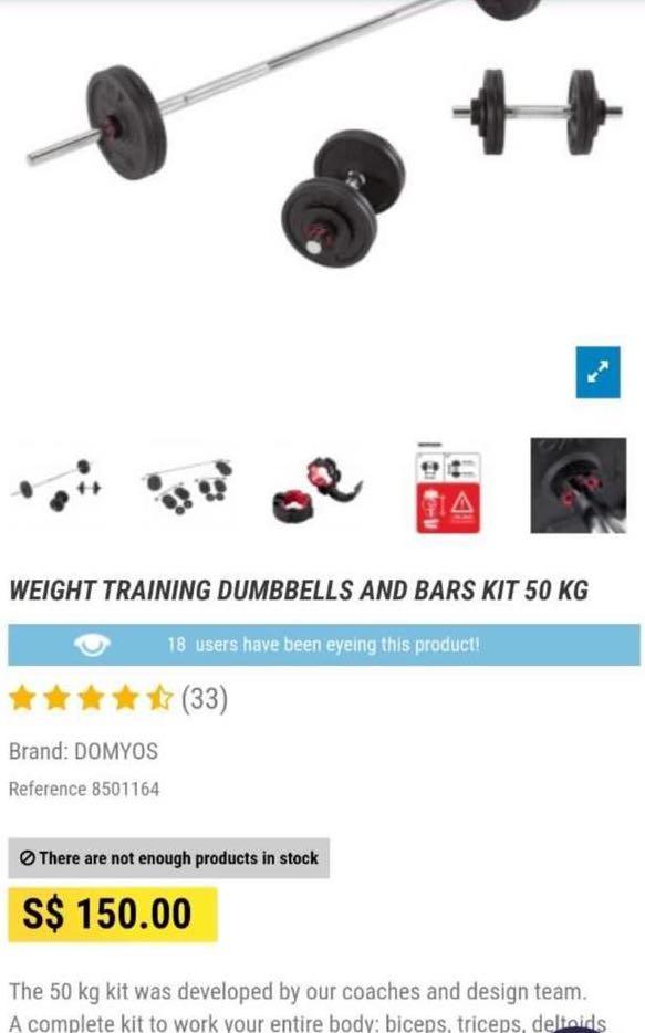 Decathlon weight (Full set with Box), Sports Equipment, Exercise ...