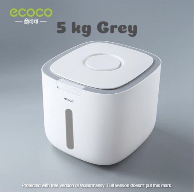 Ecoco 5kg storage for rice/pet food/dry foods., Furniture & Home Living ...