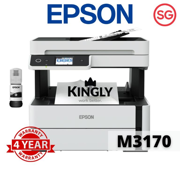 Epson EcoTank Monochrome M3170 Mono Wi-Fi All-in-One Ink Tank Printer ...