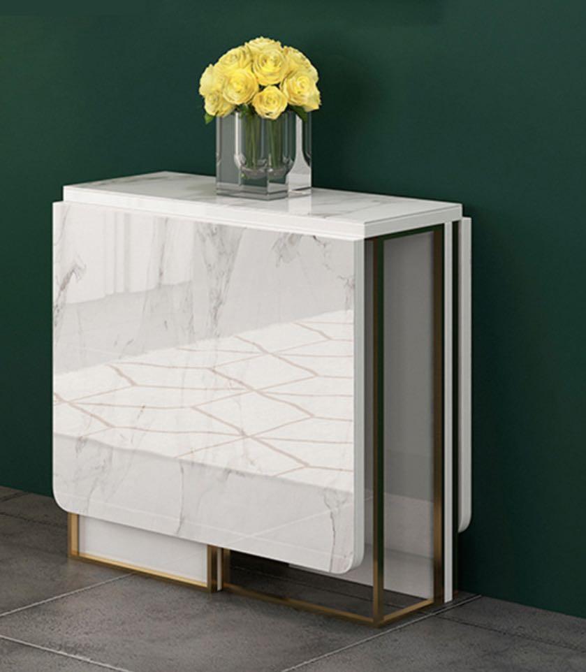 Foldable Marble Dining Table, Furniture & Home Living, Furniture ...