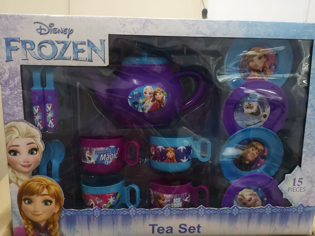 Frozen 15 Pieces Tea Serving Set Elsa and Anna For Girl's Gift, Hobbies ...