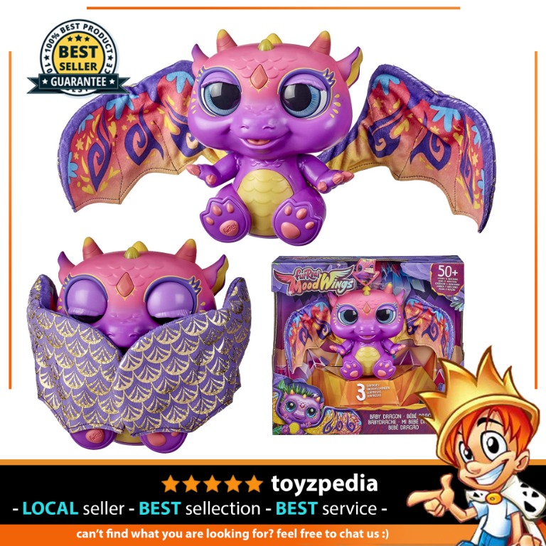 FurReal friends Moodwings Baby Dragon Interactive Pet Toy, 50+ Sounds ...