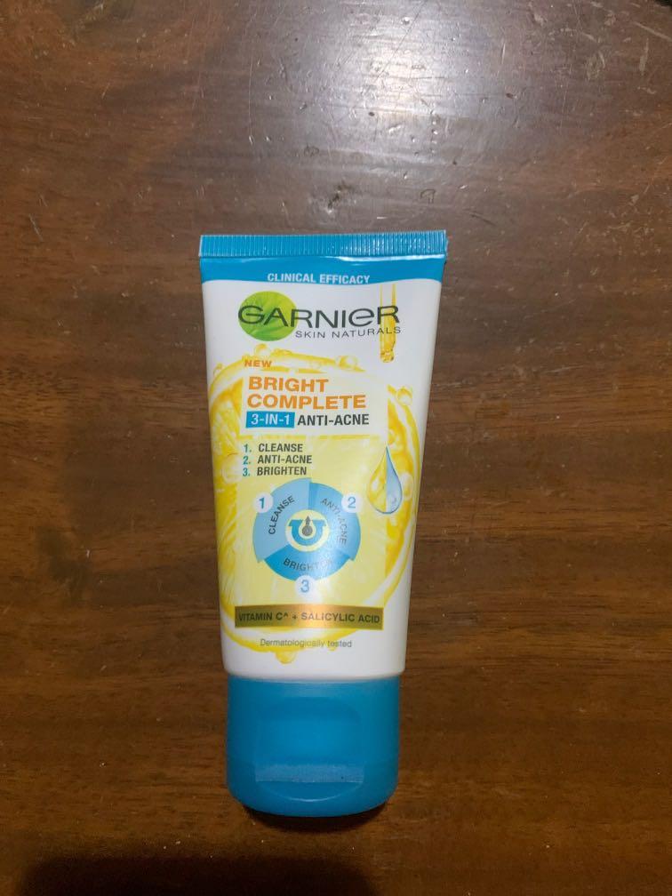Garnier 3-in-1 Bright Complete, Beauty & Personal Care, Face, Face Care ...