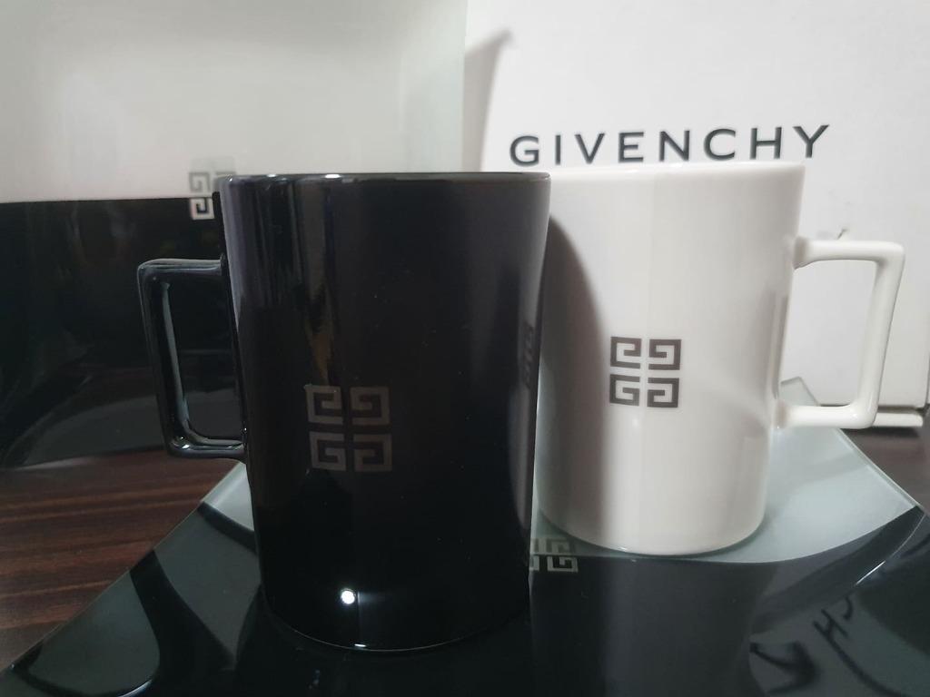 Givenchy Black and White Mug with plates, Furniture & Home Living ...