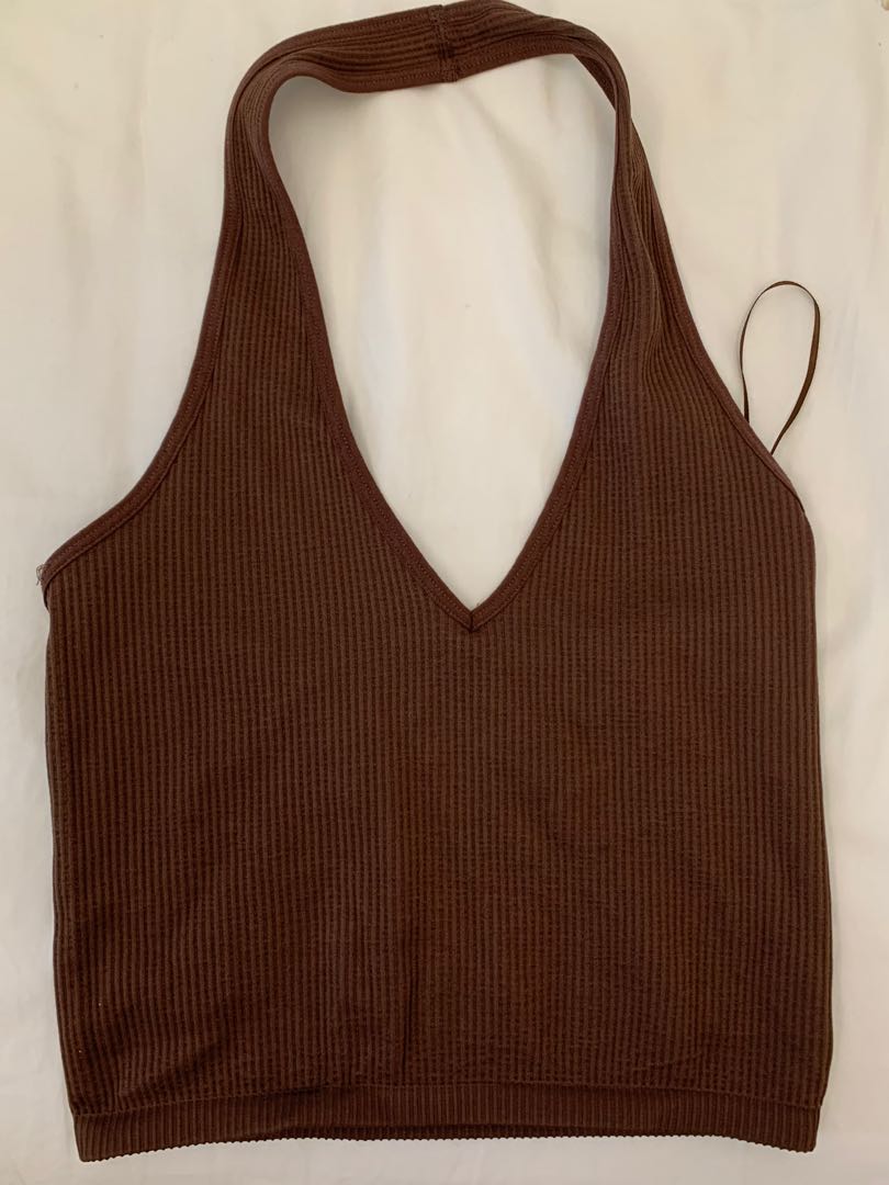 glassons halter top, Women's Fashion, Tops, Sleeveless on Carousell