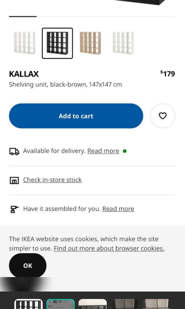 IKEA kallax RED display cabinet with compartments /book case / shelf ...