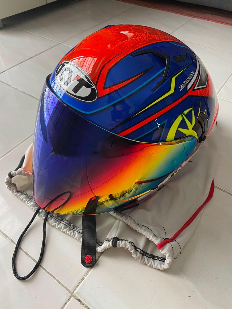 KYT NFJ MERDEKA 62 2019 XXL With Purple Visor, Motorbikes on Carousell