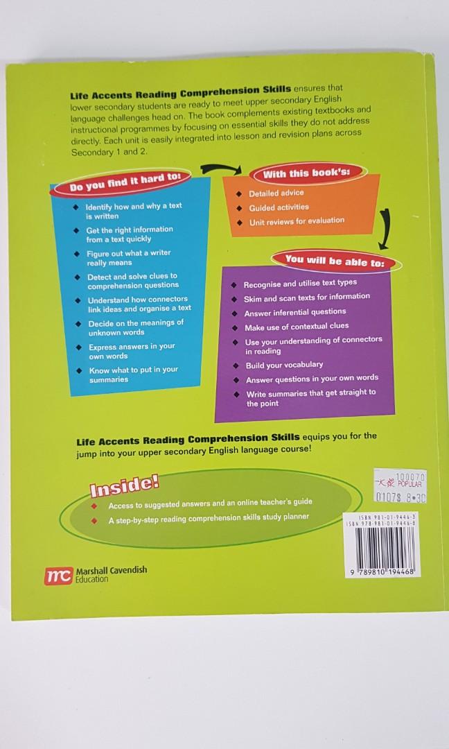 Blessing Life Accents Reading Comprehension skills for Lower Secondary ...