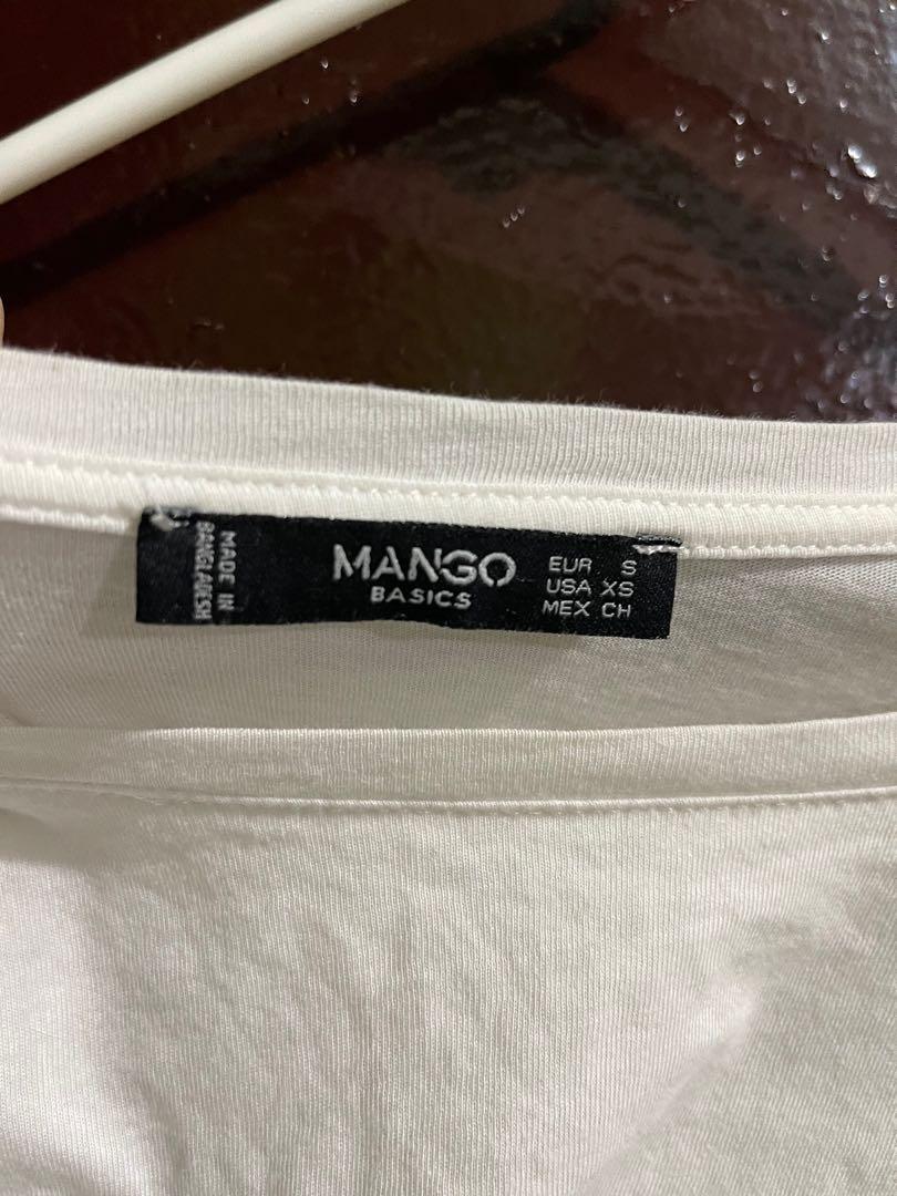 Mango Plain White Tee, Women's Fashion, Tops, Shirts on Carousell
