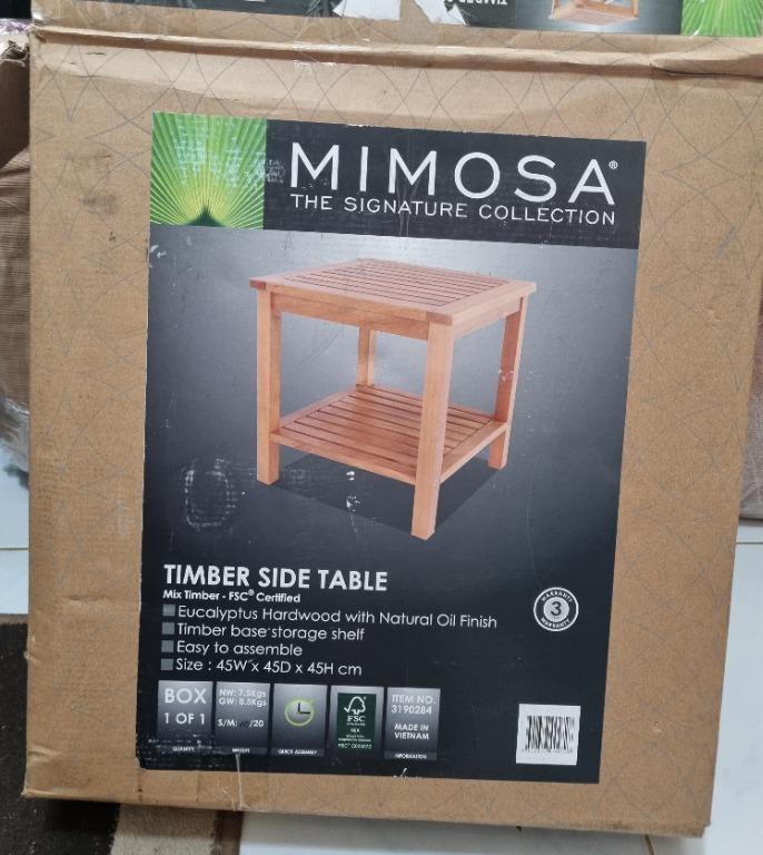 Mimosa 45 cm Timber Side Table, Furniture & Home Living, Furniture ...