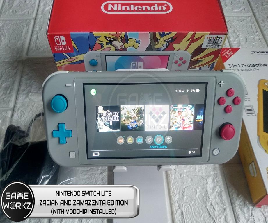 Nintendo Switch Lite Pokemon Edition (JB with SX Lite Modchip + 128gb ...