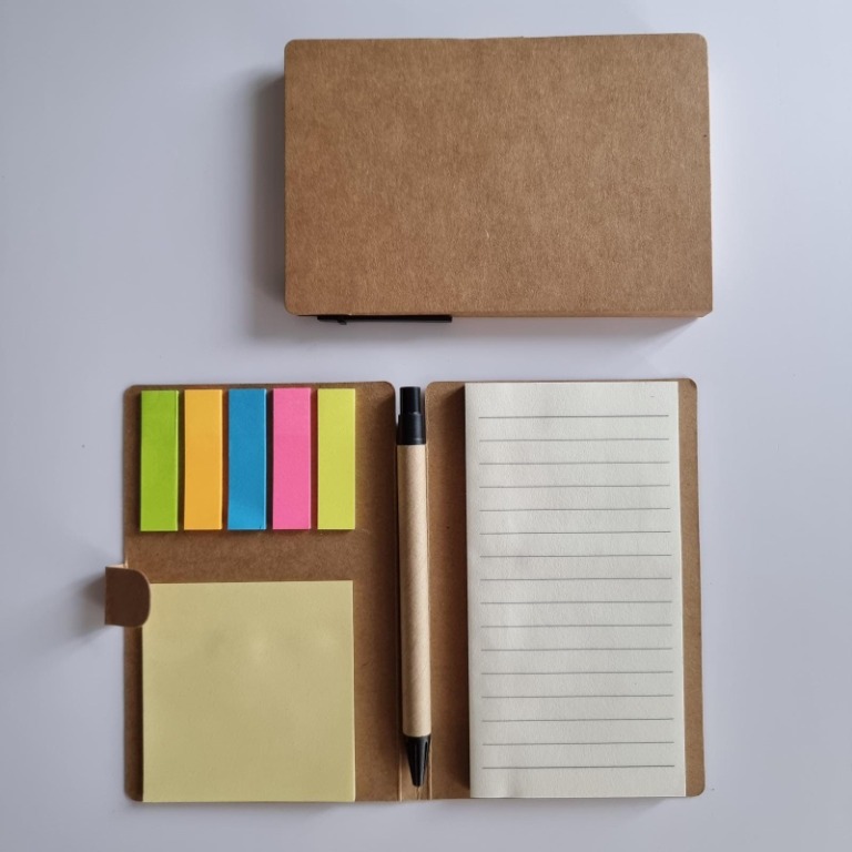 Notebook With Pen and Sticky Notes - Gift for Students and Notetakers ...