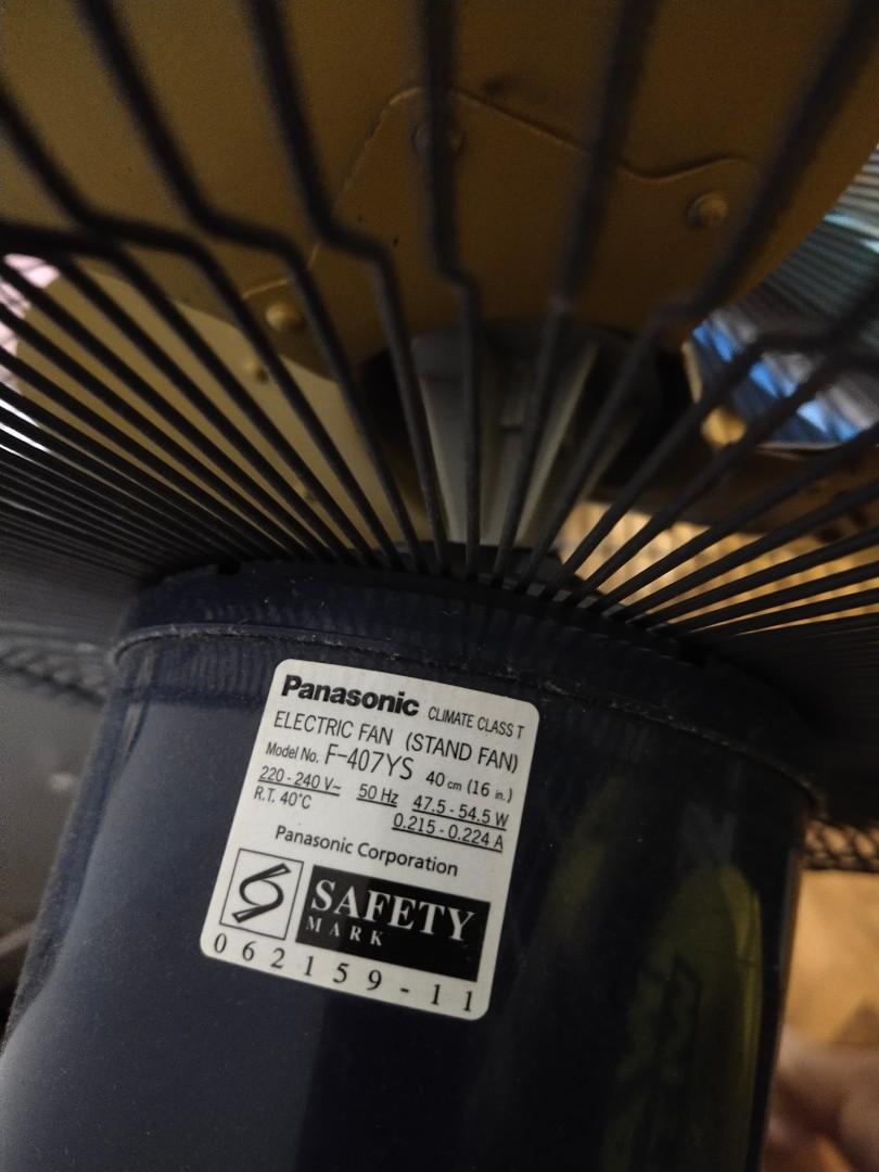 Panasonic stand fan F407YS, Furniture & Home Living, Lighting & Fans ...