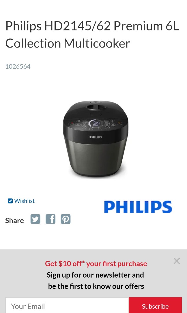 Philips HD2145, TV & Home Appliances, Kitchen Appliances, Cookers on ...