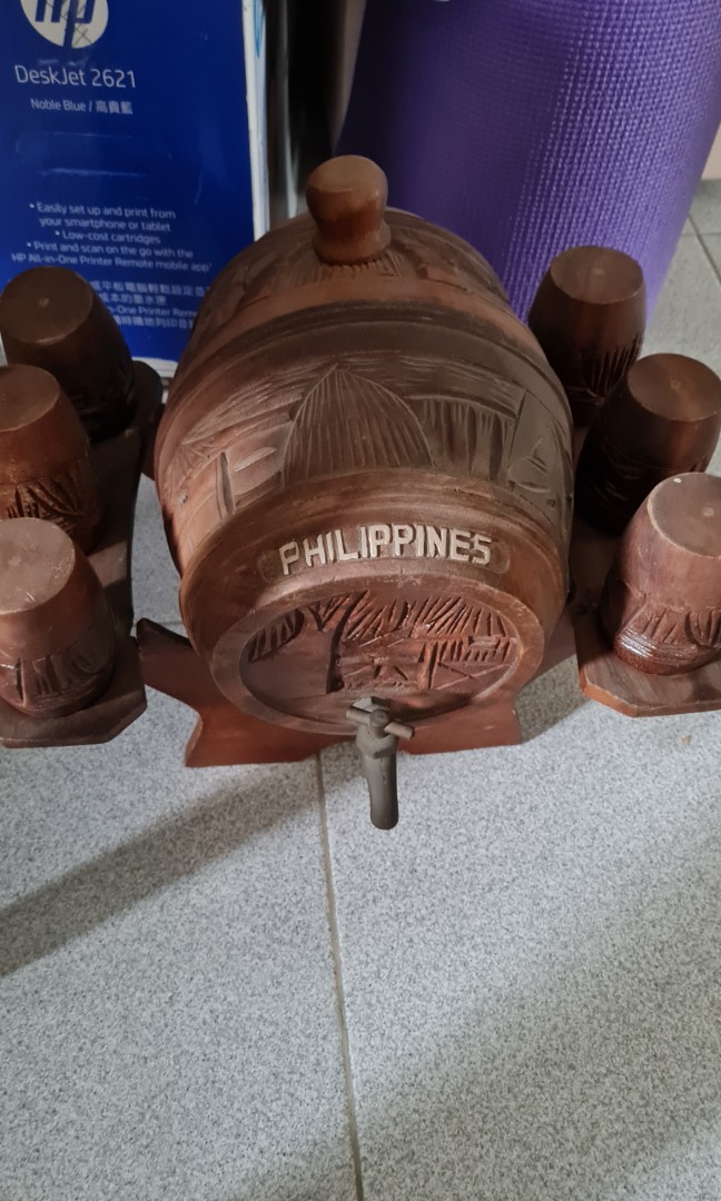 Phillipines wooden water dispenser with x6 cups, TV & Home Appliances ...
