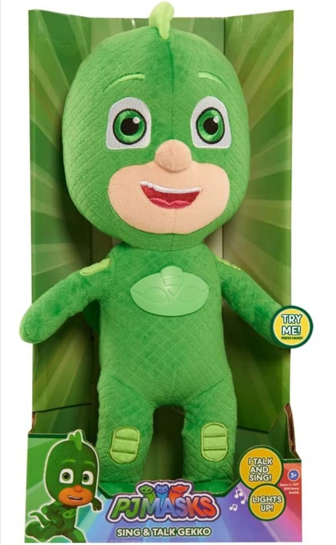 Pj mask GECKO HERO talking plush toy original, Hobbies & Toys, Toys ...
