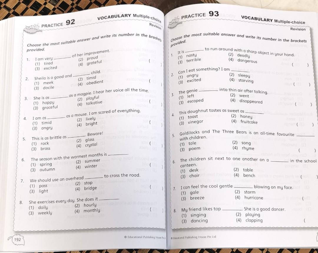 Primary 1 English Practice Assessment Book- Grammer, Vocabulary and ...