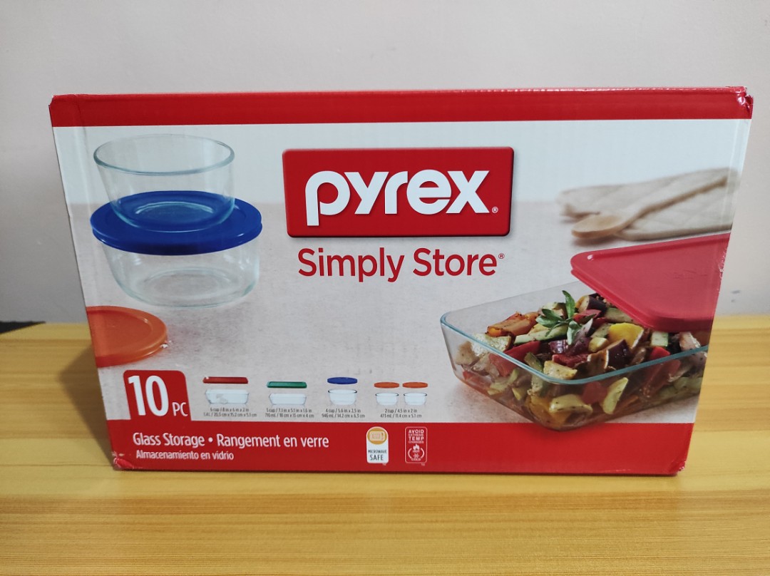 Pyrex 10-piece Glass Storage, Furniture & Home Living, Kitchenware ...