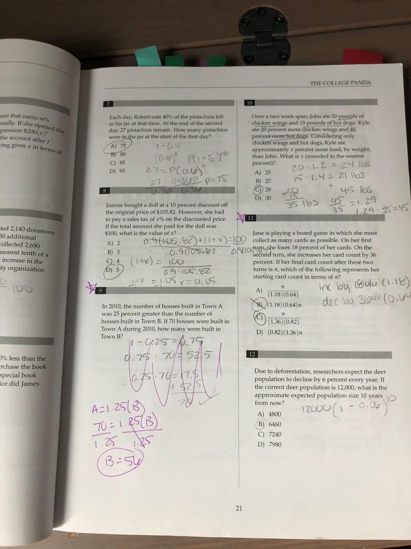 SAT math prep book, Hobbies & Toys, Books & Magazines, Assessment Books ...