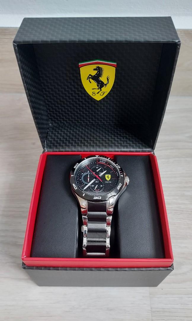 Scuderia Ferrari Pista Analog Black Dial Men's Watch-0830761, Luxury ...