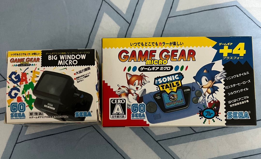 SEGA Game Gear Micro (Blue) + Sega Big Window, Video Gaming, Video Game ...