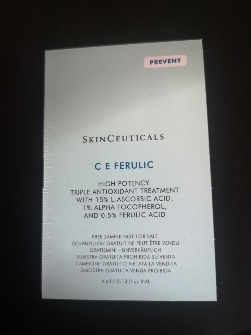 Skin Ceuticals C E Ferulic sample (4ml vit c Serum), Beauty & Personal ...