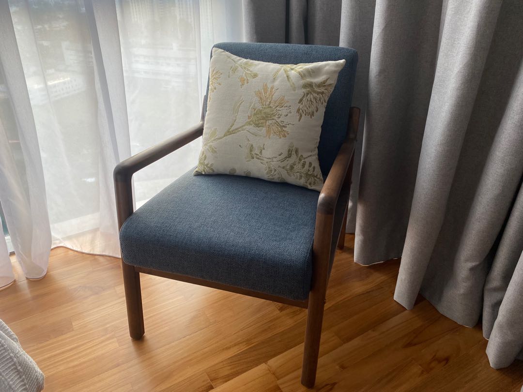 Solid wood deep seat armchair, Furniture & Home Living, Furniture ...