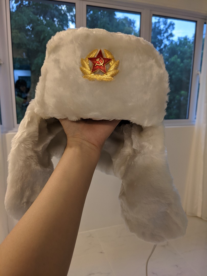 Soviet white Ushanka, Women's Fashion, Watches & Accessories, Hats ...