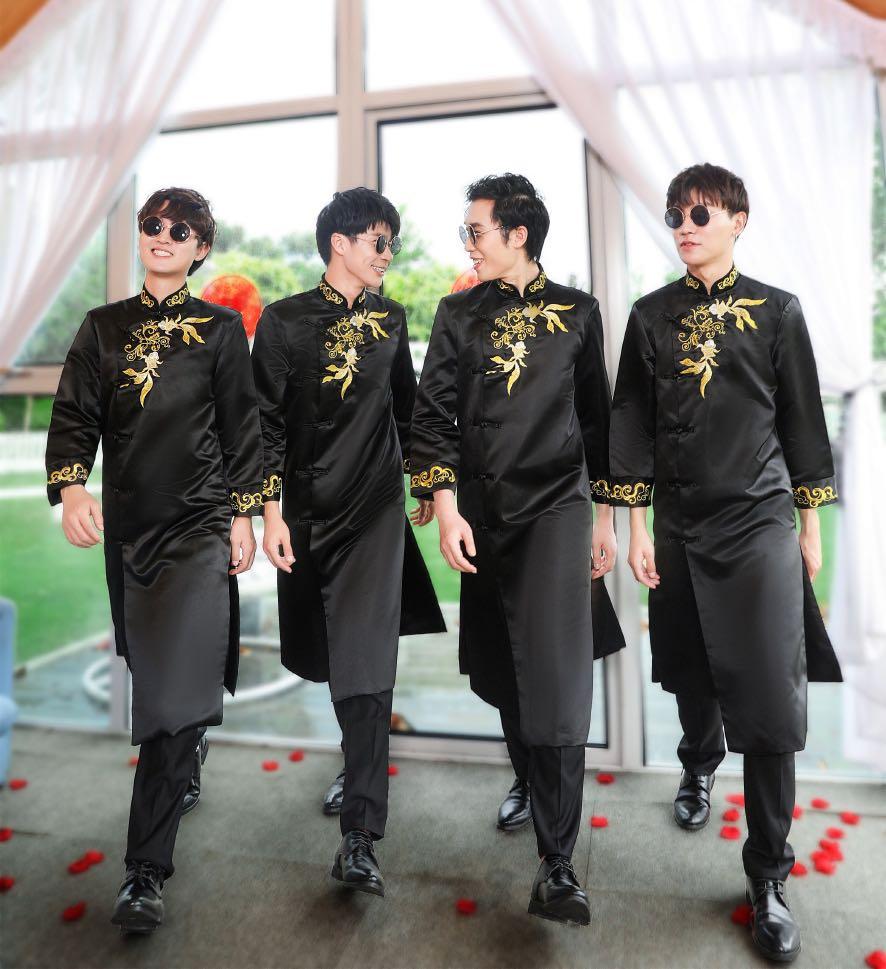 Traditional Male Groomsmen Outfit, Men's Fashion, Tops & Sets, Sets ...