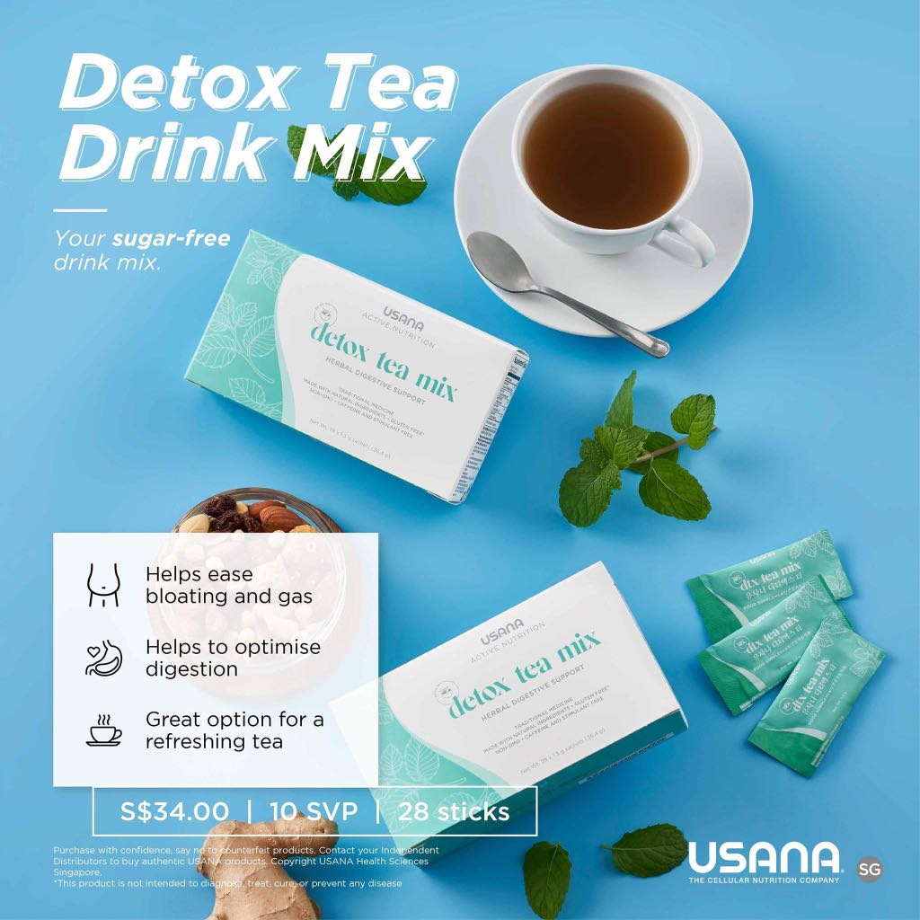 USANA · Detox Tea Drink Mix, Health & Nutrition, Health Supplements ...