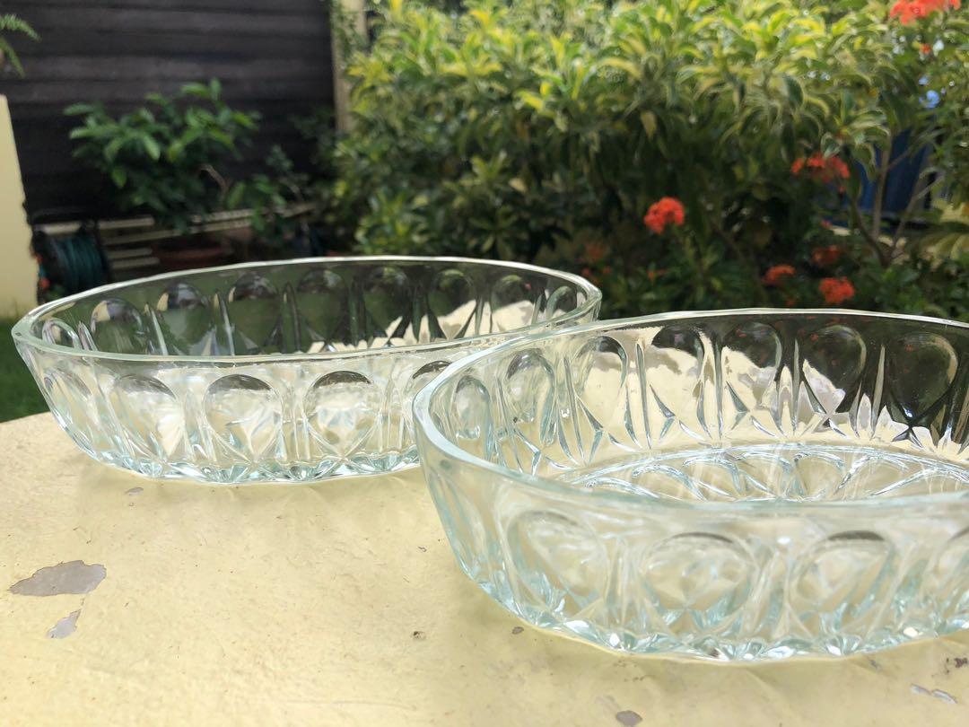 Vintage glass Dish bowls, Furniture & Home Living, Kitchenware ...