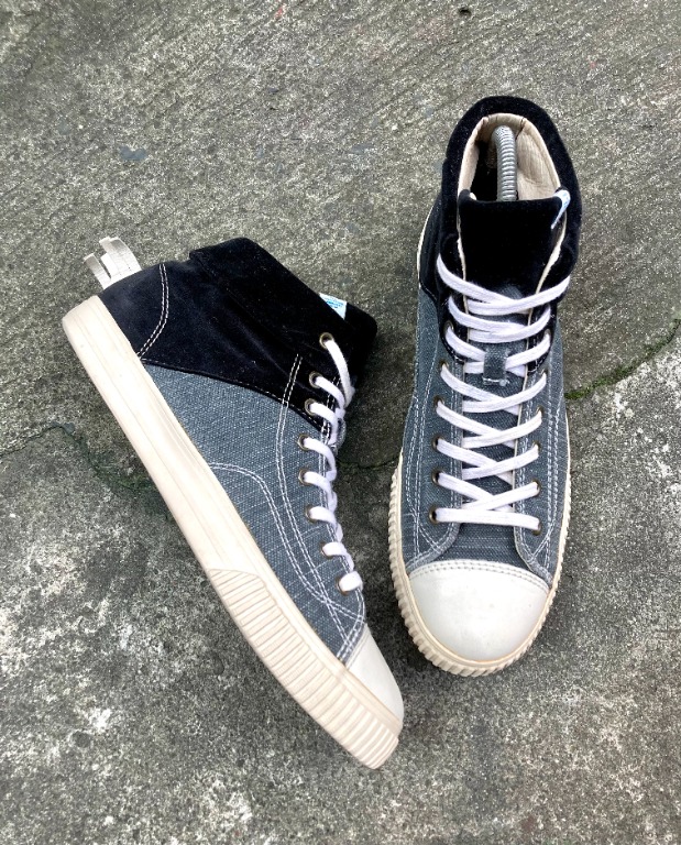 Visvim Gabo Hi Black/Denim, Men's Fashion, Footwear, Sneakers on Carousell