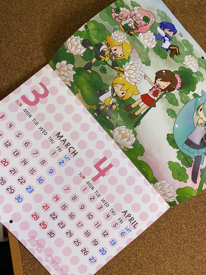 Vocaloid calendar poster 2013, Hobbies & Toys, Collectibles ...