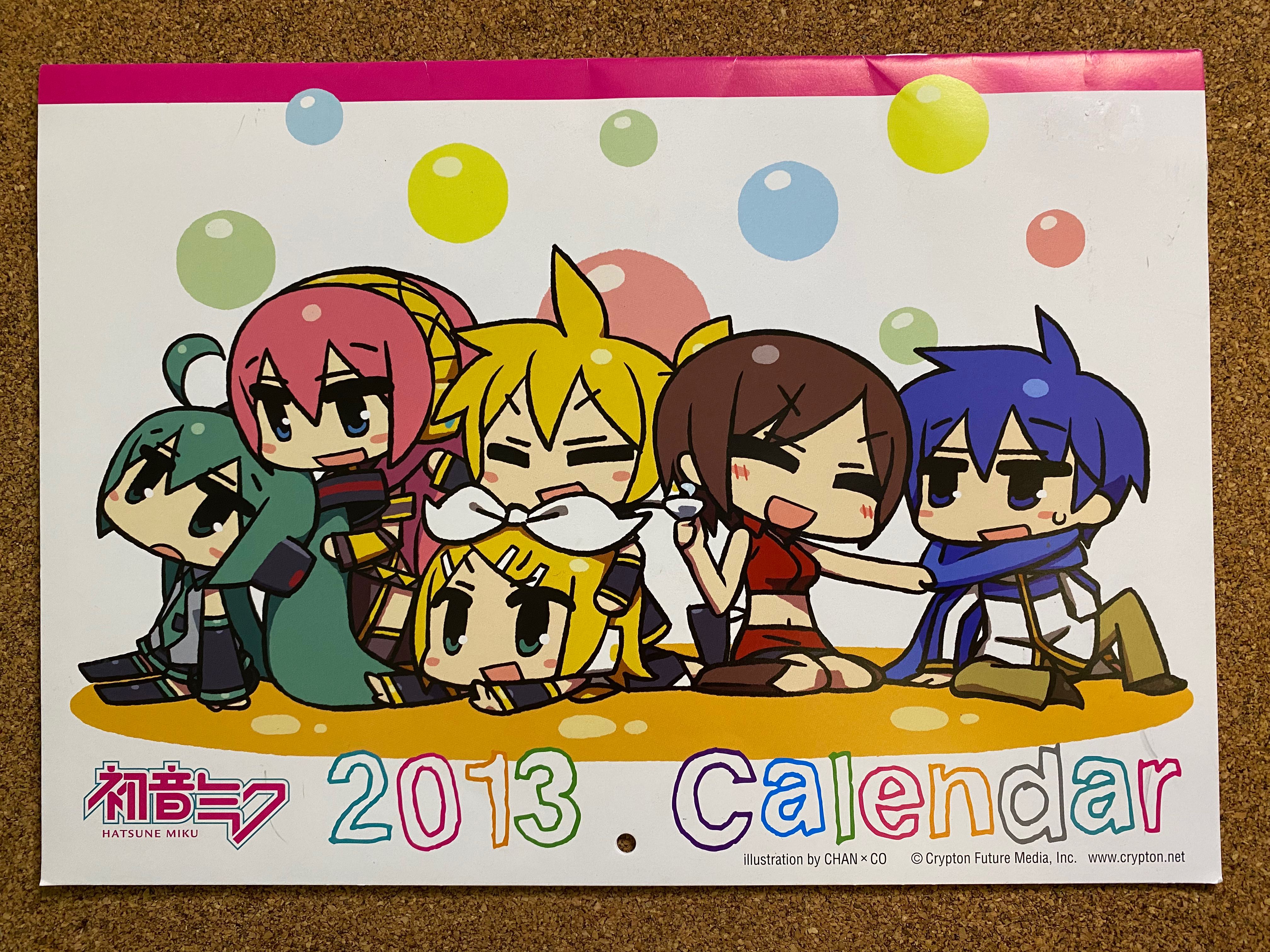 Vocaloid calendar poster 2013, Hobbies & Toys, Collectibles ...