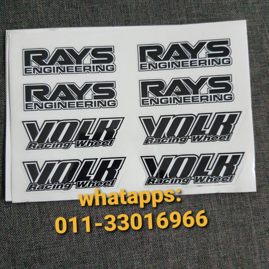 Volk Racing TE37 Sticker (High Quality), Auto Accessories on Carousell