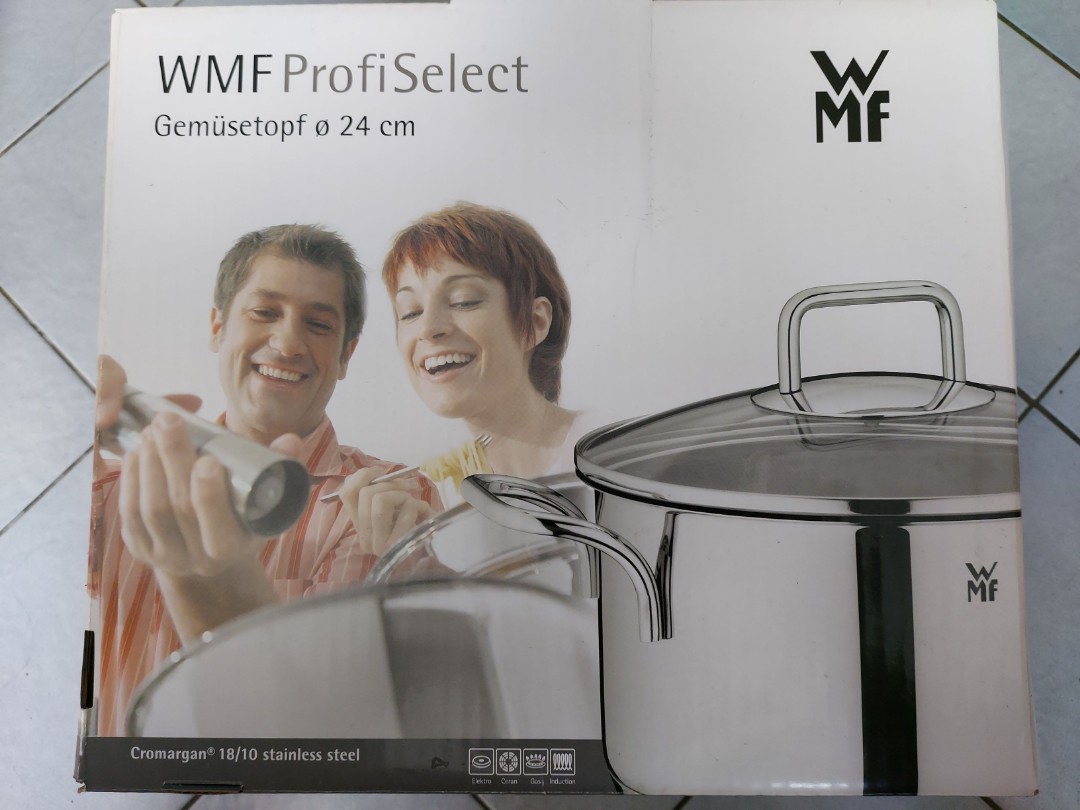 WMF Stainless steel stock pot 24 cm, Furniture & Home Living ...