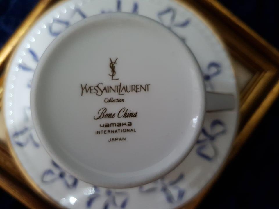 YSL cup and saucer Ribbon Design, Furniture & Home Living, Kitchenware ...