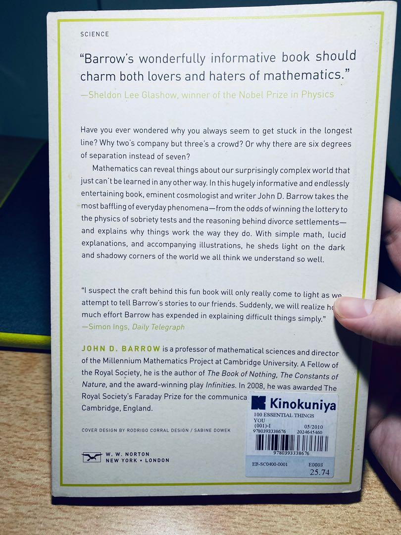100 Essential Things You Didn't Know You Didn't Know by John D. Barrow ... 100 Essential Things You Didn't Know You Didn't Know by John D. Barrow ...