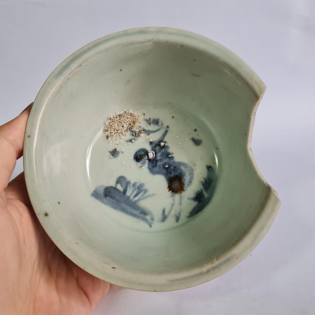 1500s Ming Dynasty Antique Blue and White Ceramic Bowl Jar Shard ...