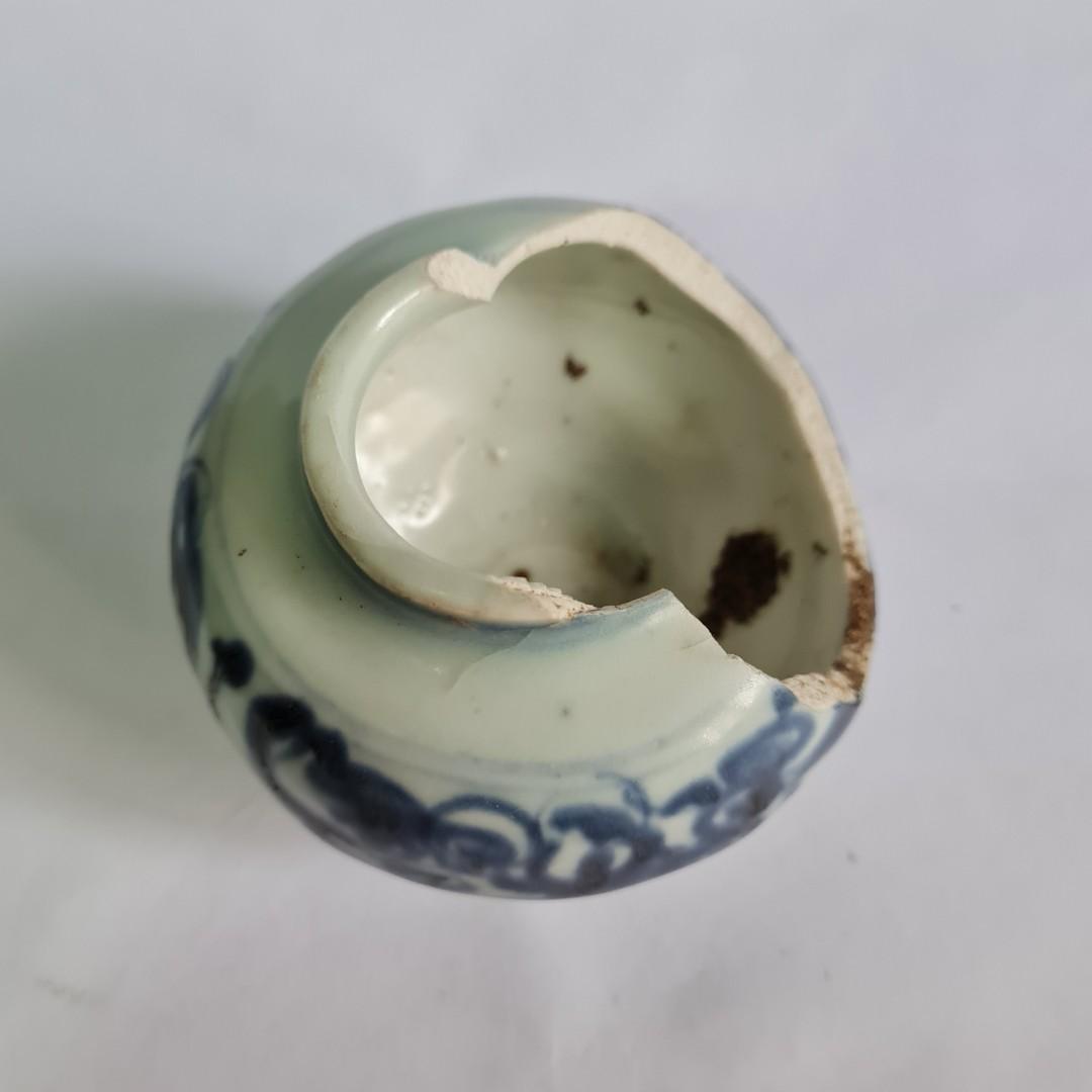 1500s Ming Dynasty Antique Blue and White Ceramic Bowl Jar Shard ...