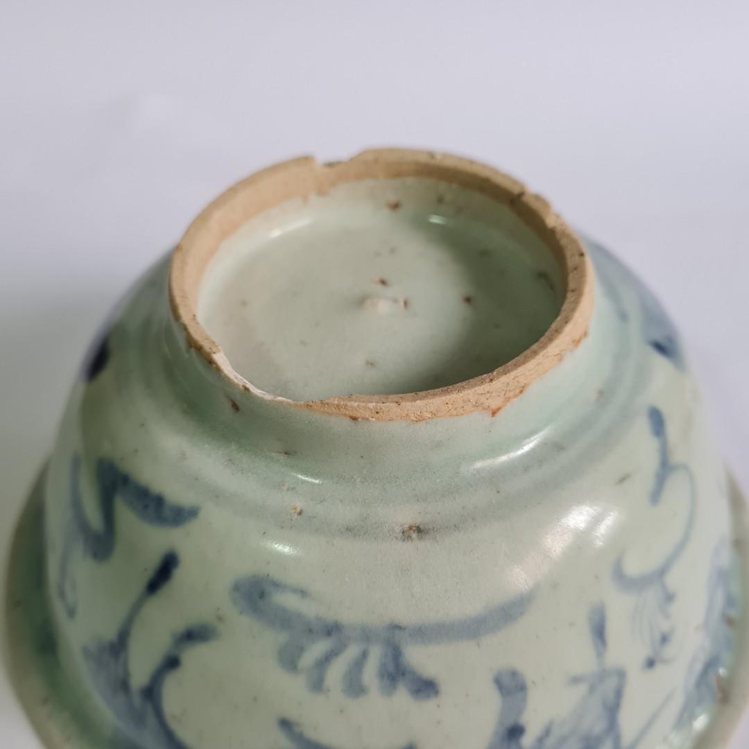 1500s Ming Dynasty Antique Blue and White Ceramic Bowl Jar Shard ...