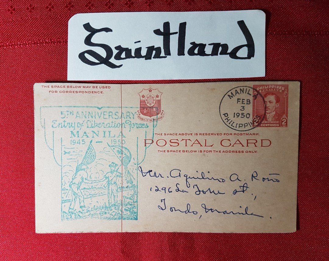 1950 Postal Card Rizal Vintage Stamp Antique Postcard Memorabilia ...