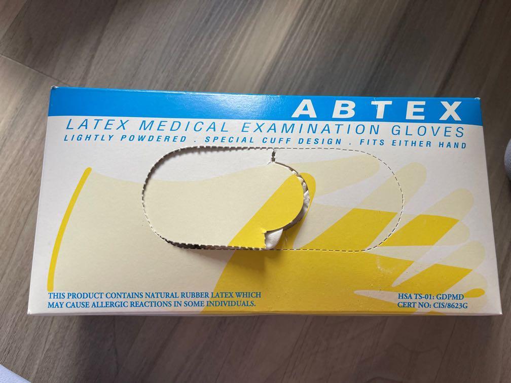 abtex latex medical gloves (Large), Health & Nutrition, Medical ...