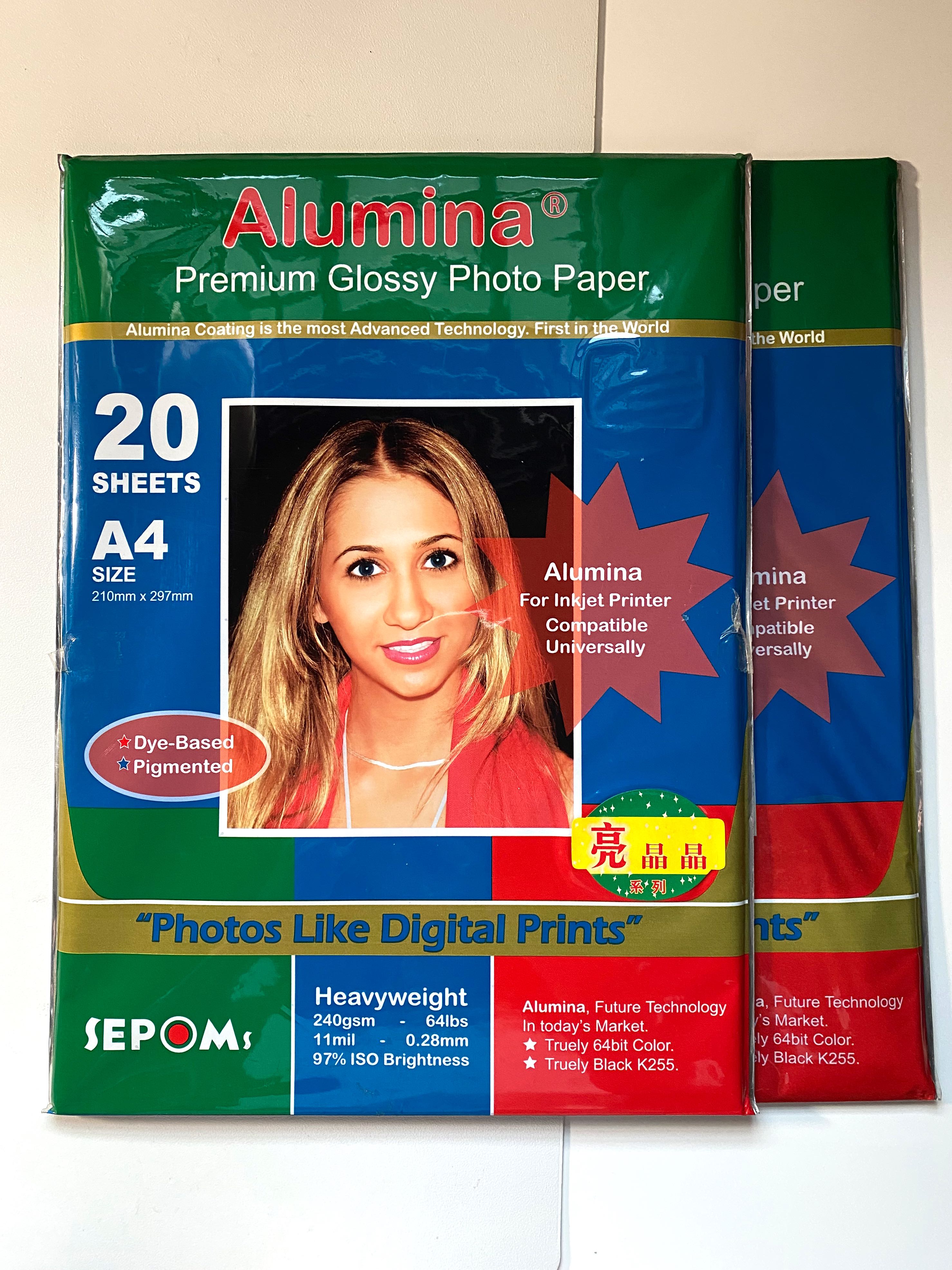 Alumina Photo Paper A4 (new), Photography, Photography Accessories ...