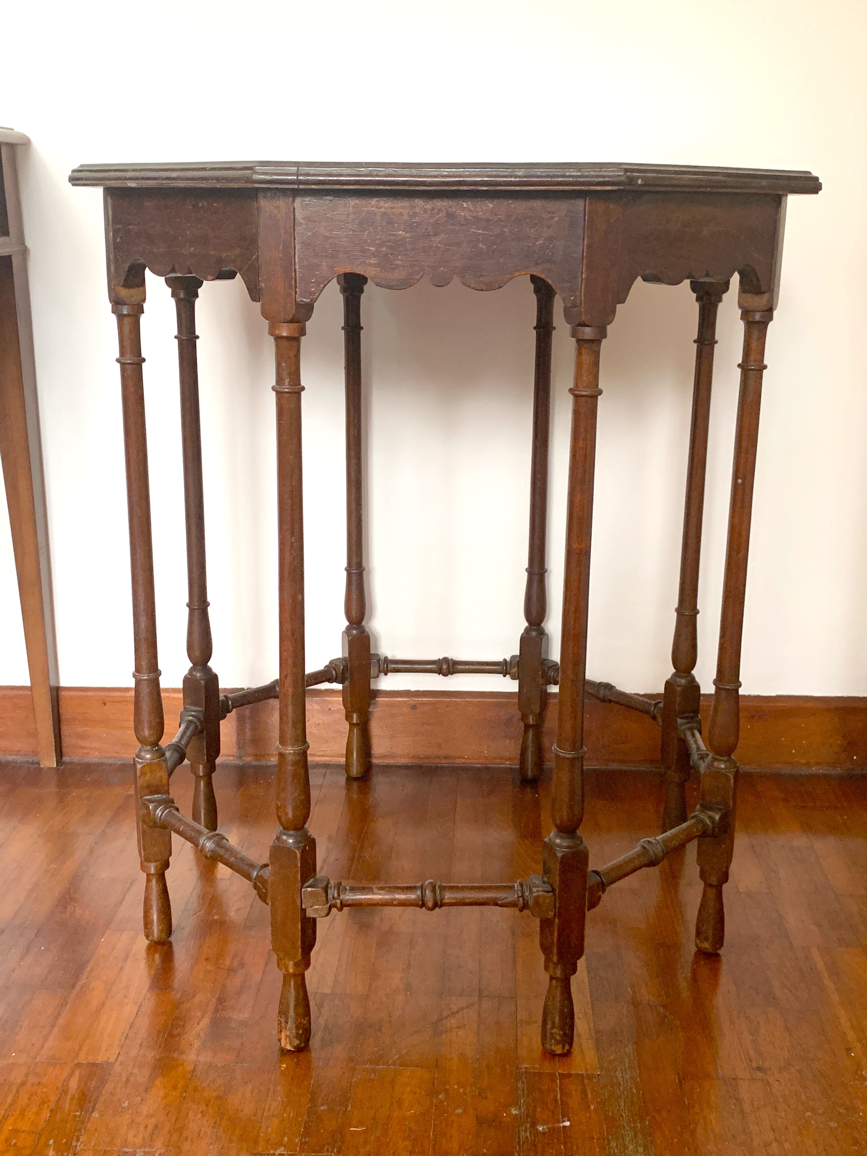 Price reduced! Vintage English 8 sided table, Furniture & Home Living ...