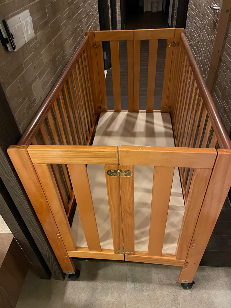 Babyhood Fold n Go Timber Cot, Babies & Kids, Baby Nursery & Kids ...