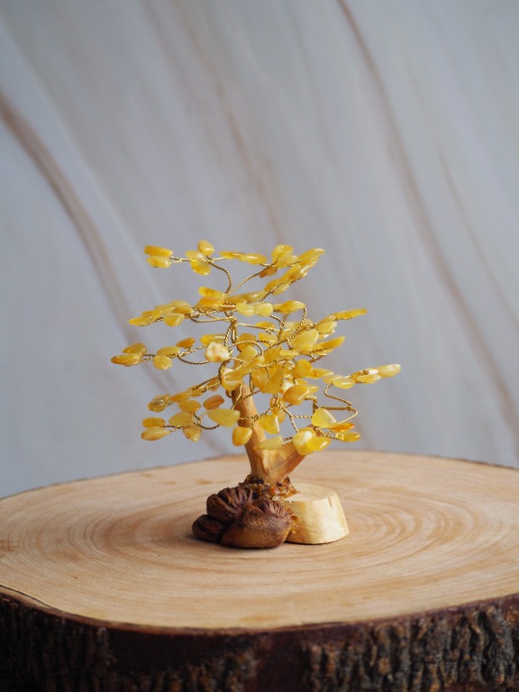 Butterscotch Amber Small Lucky Tree, Furniture & Home Living, Home ...