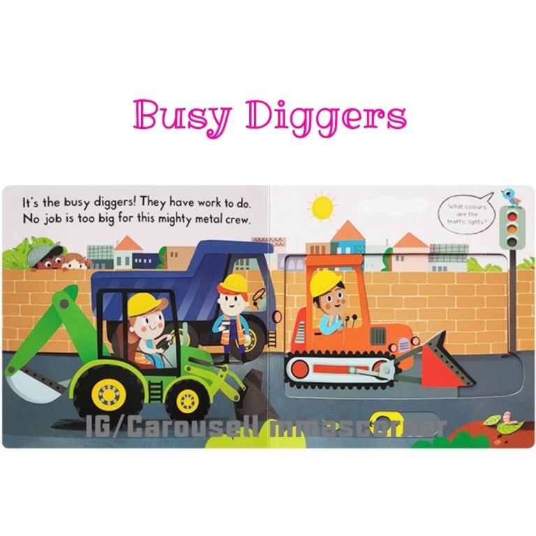 Campbell Busy Book: Busy Diggers Interactive Board Book, Hobbies & Toys ...
