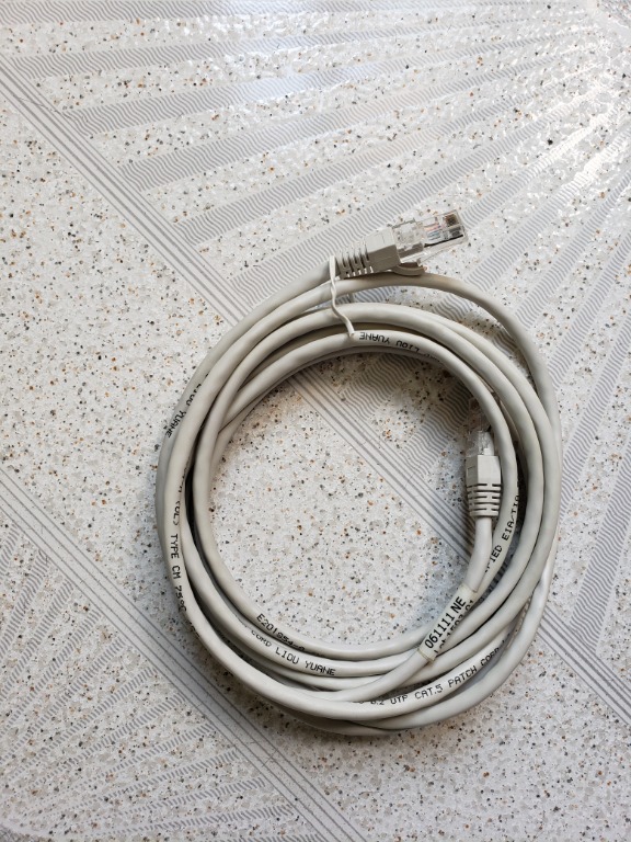 CAT5 LAN CABLE 線 9尺 9ft 3m, 電腦＆科技, 電腦周邊及配件, 電腦線、轉接線及轉換器 - Carousell